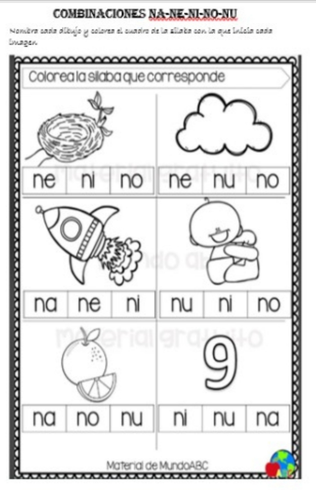 GRADO JARDÍN: COMBINACIONES NA-NE-NI-NO-NU-MOSTRANDO NUESTROS TALENTOS