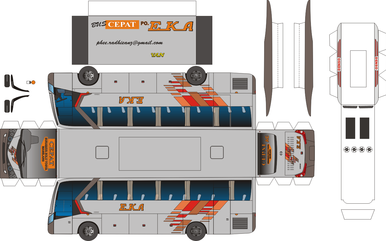 laxitna's blog: PAPERCRAFT BUS