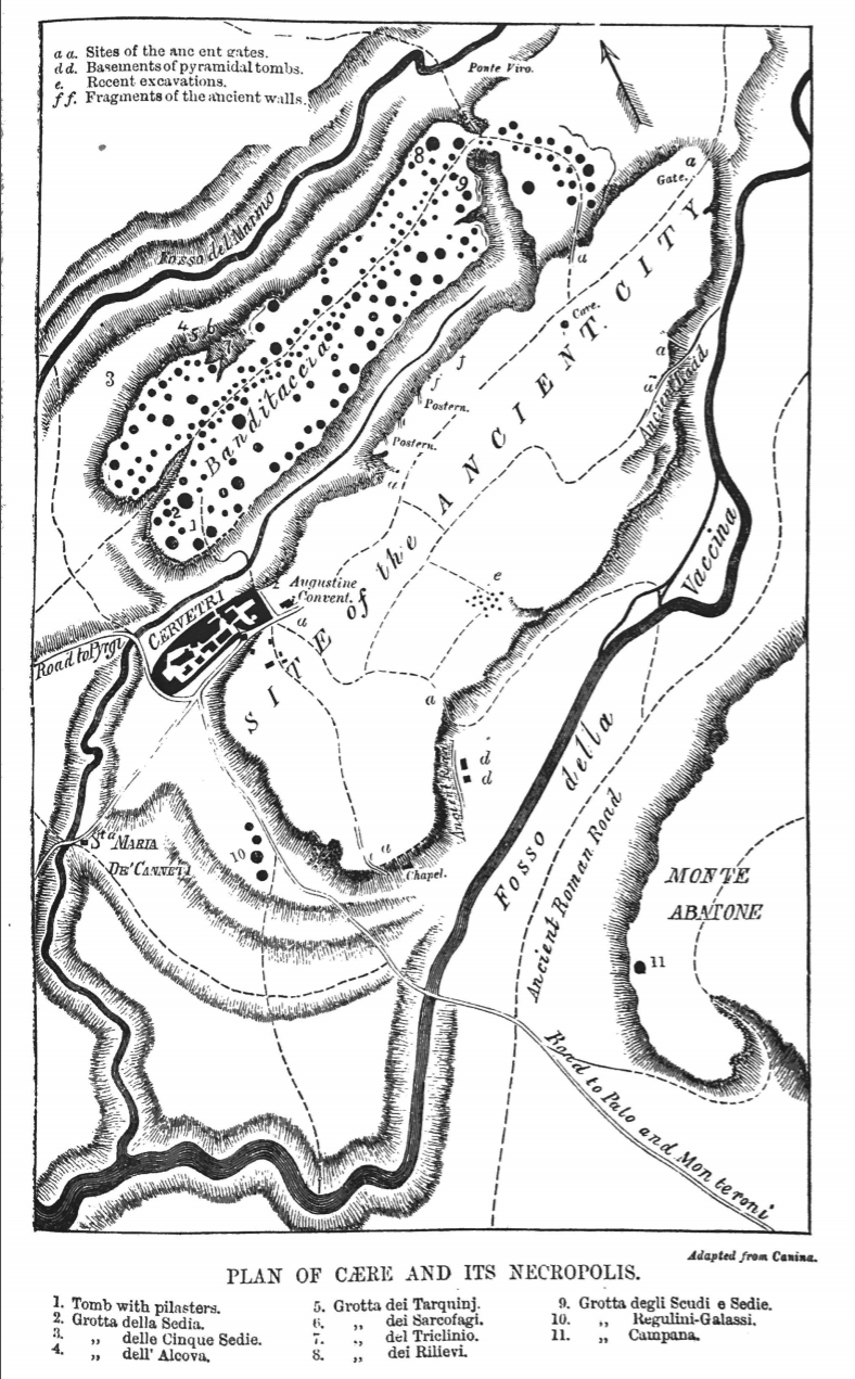 Chapitre XXI - CERVETERI - AGYLLA ou CAERE (première partie)