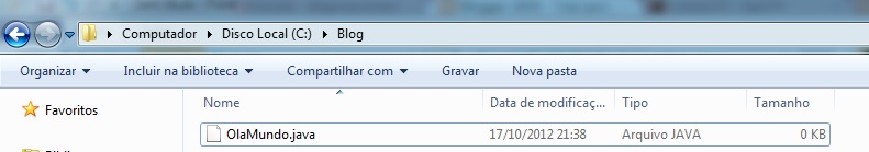 JAVA: Criando, compilando e executando (Olá mundo) Java