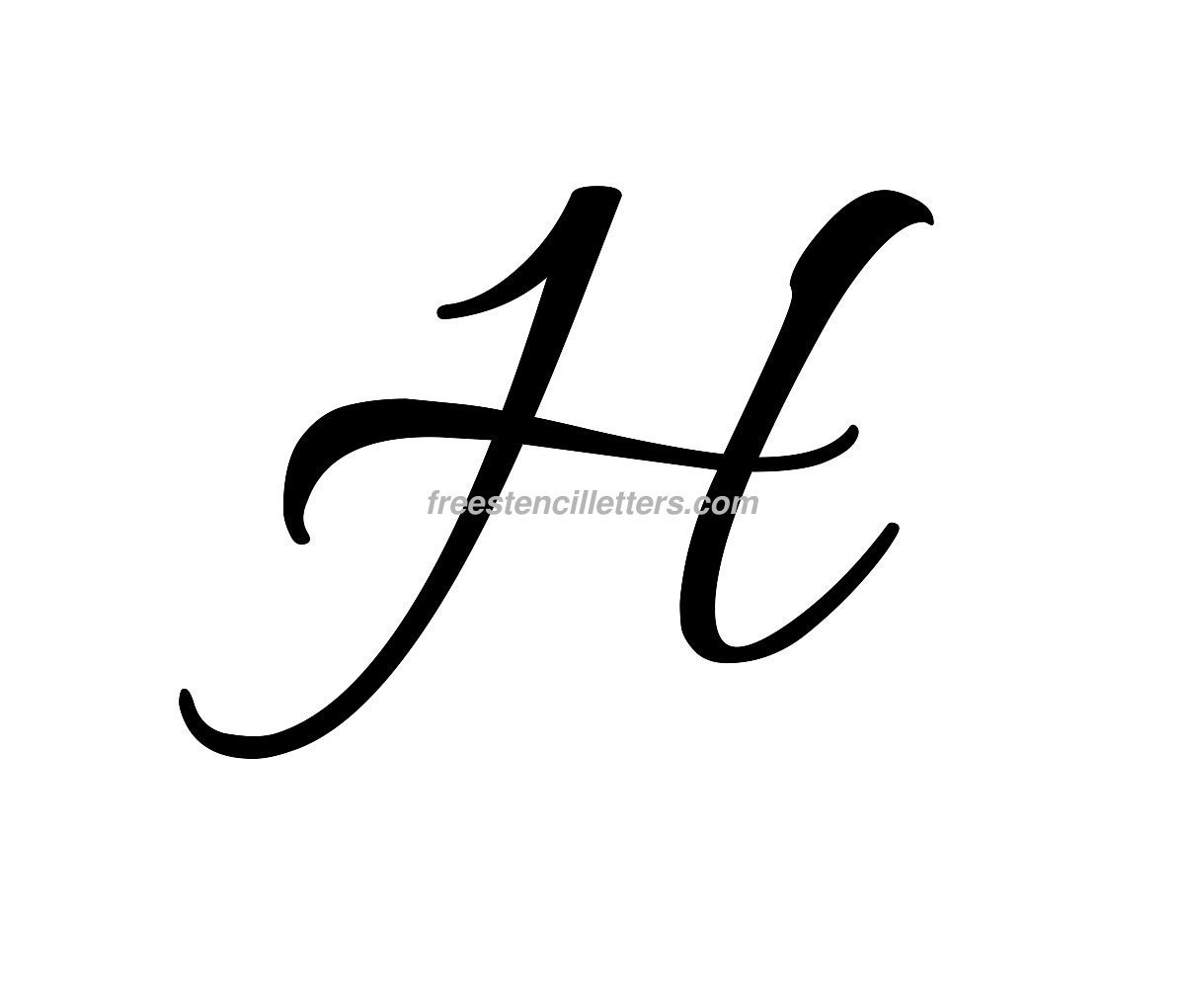 Fancy Cursive Letter H - Birthday Letter
