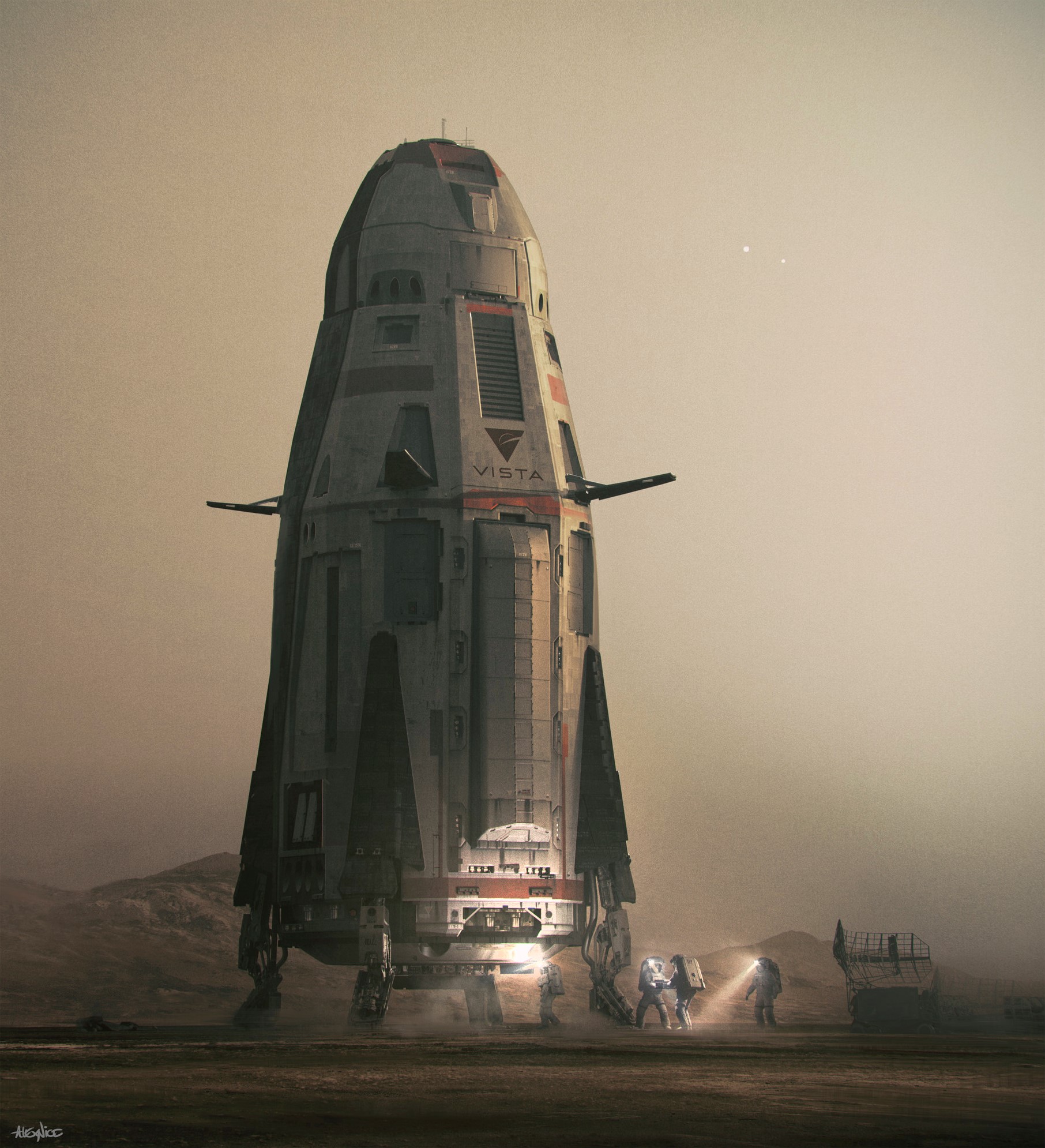Human Mars Concept Art