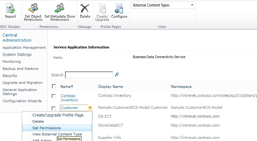 Sharepoint Access Denied By Business Data Connectivity Sharepoint