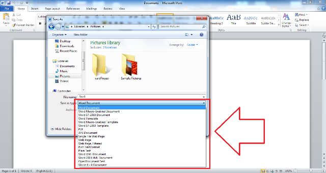 CARA MENYIMPAN FILE ( SAVE AS ) MS WORD AGAR BISA DIBUKA DI DI MS WORD ...