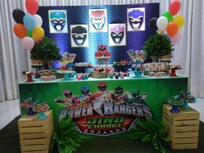 80 ideas para decorar fiesta de los Power Rangers