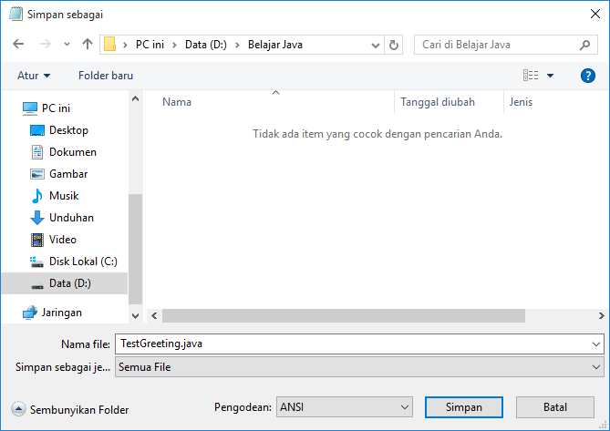 Membuat Program Sederhana Menggunakan Java | Belajar Pemrograman Untuk ...