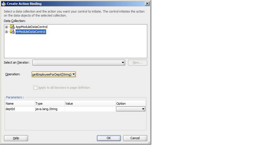 Java And Adf Learning Tutorial Populate Af Table Based On Value Selected From Dropdown Using