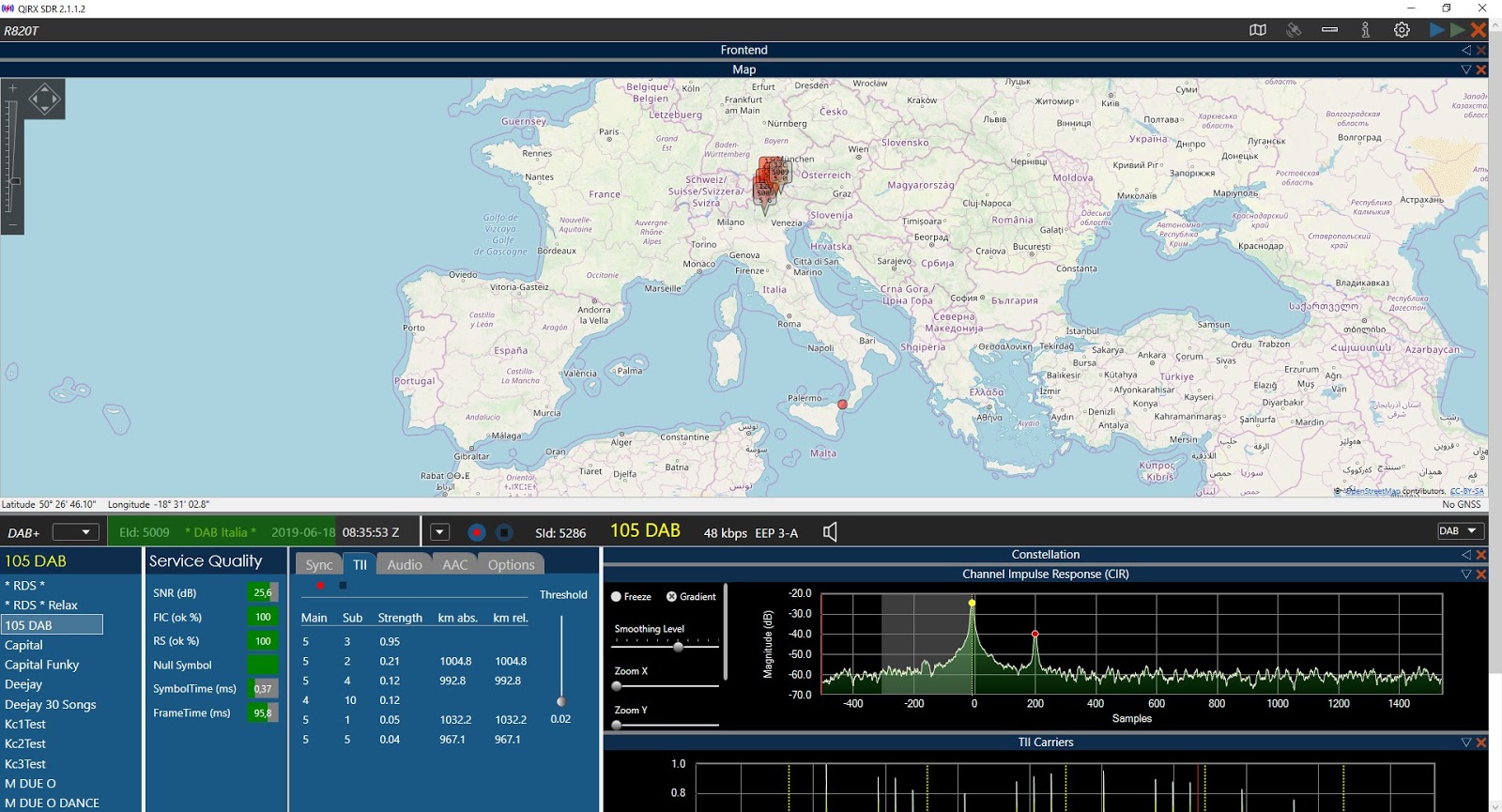 QIRX SDR - DAB decoder
