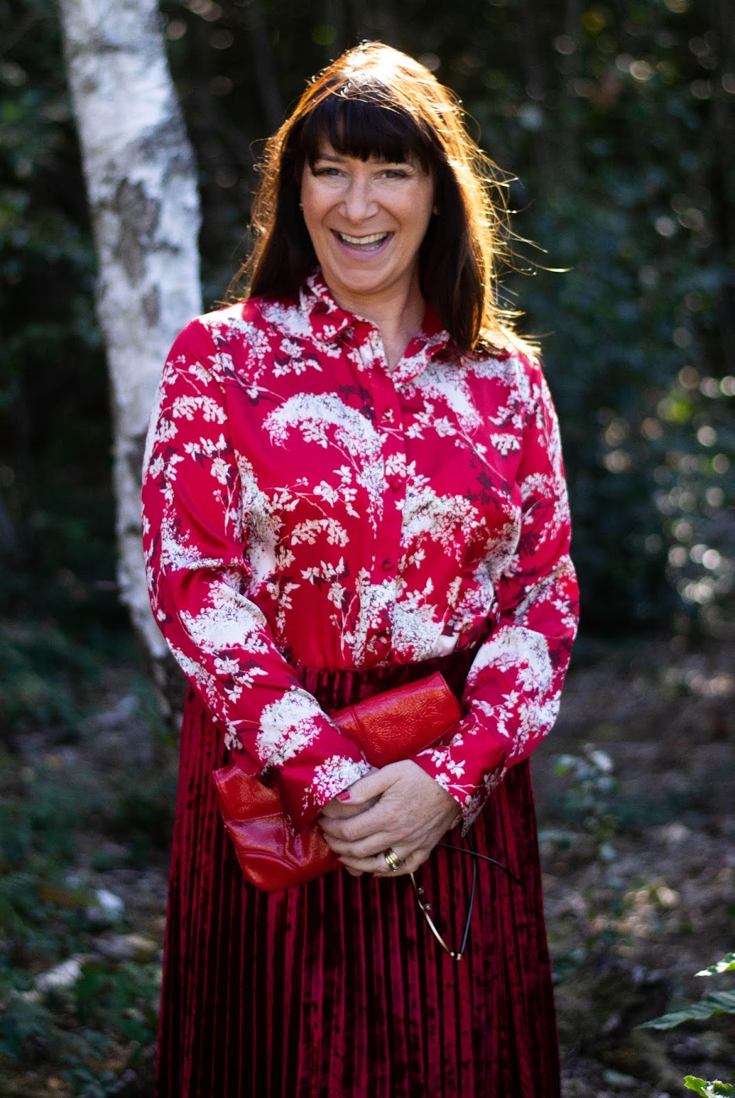 Three ways with a red floral blouse | Is This Mutton?