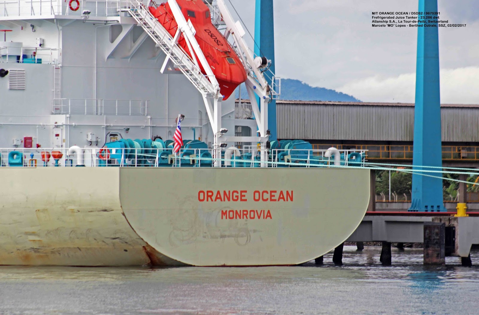 Santos Shiplovers: M/T Orange Ocean / D5DS2, Loading concentrated ...