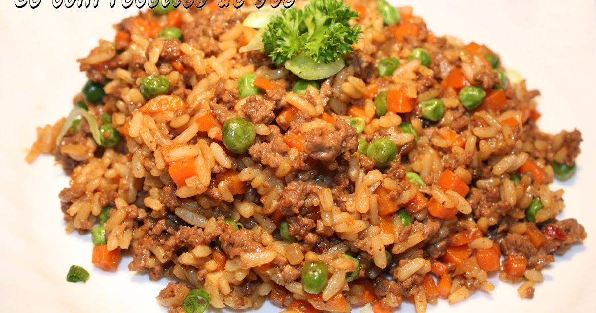 Le coin recettes de Jos: RIZ FRIT AU BŒUF ET AUX PETITS POIS