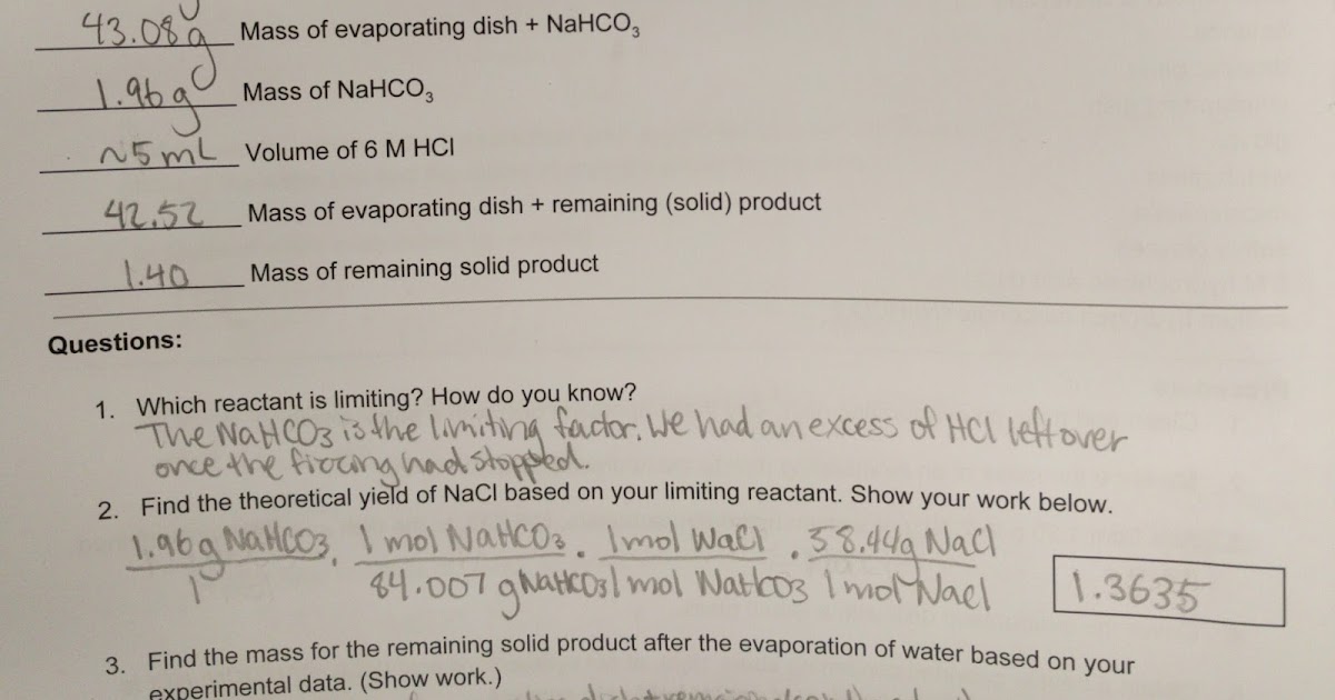 Lab 10: Mole-Mass Relationships Lab