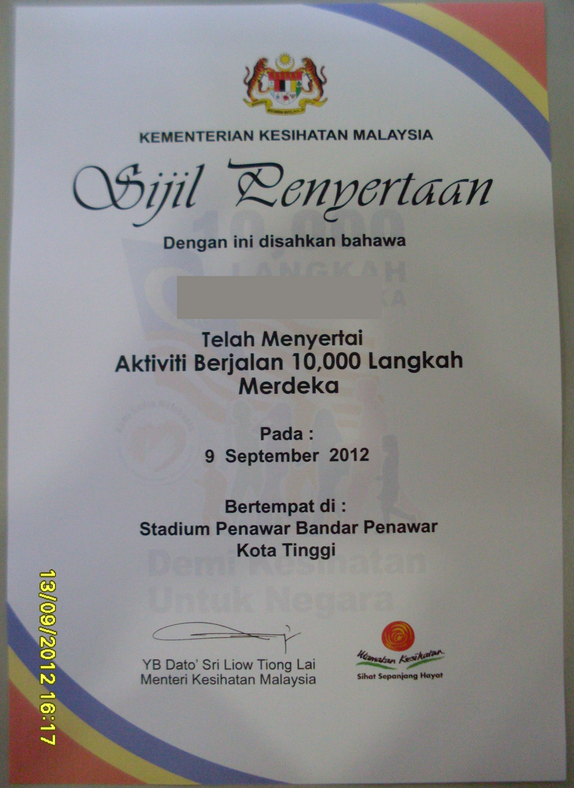 DuniakuDuniamuJaja: Program 10,000 Langkah