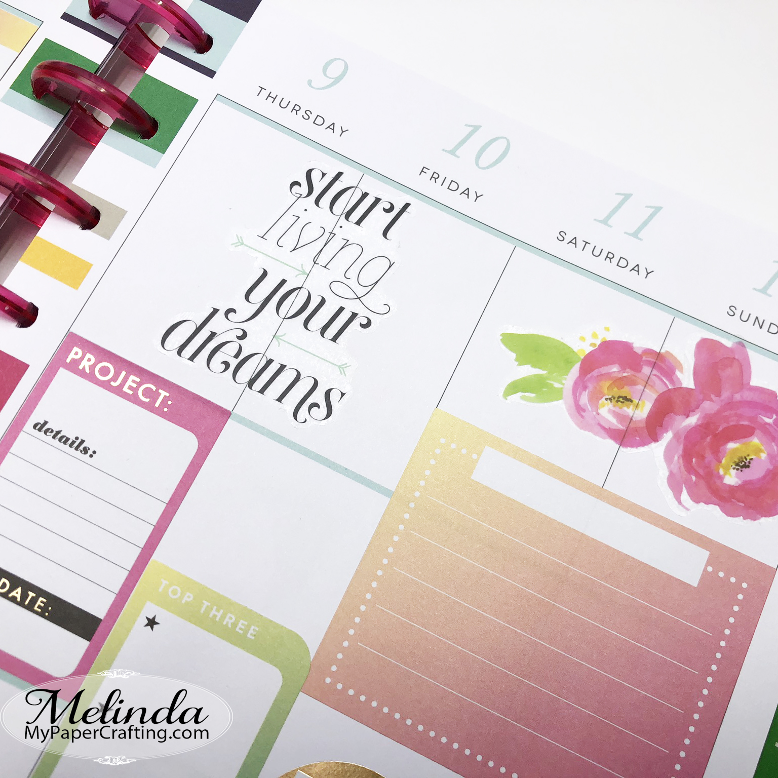 CraftyMelinda.com: Weekly Planner Spread | Plan With Me | Classic Happy ...