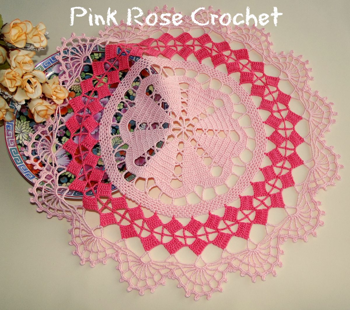 Pink Rose Crochet: Pink Perfection Doily