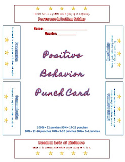 misscalcul8: Made 4 Math #3- Positive Behavior Punch Card