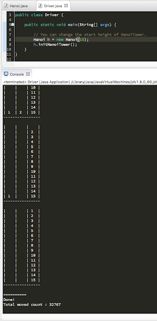 Oskar Developers: [Algorithm] [JAVA] 재귀함수 - 하노이의 탑 구현해보기.