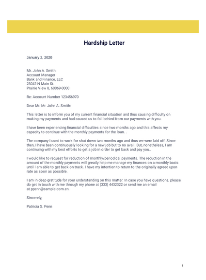 How To Write A Hardship Letter ~ Thankyou Letter