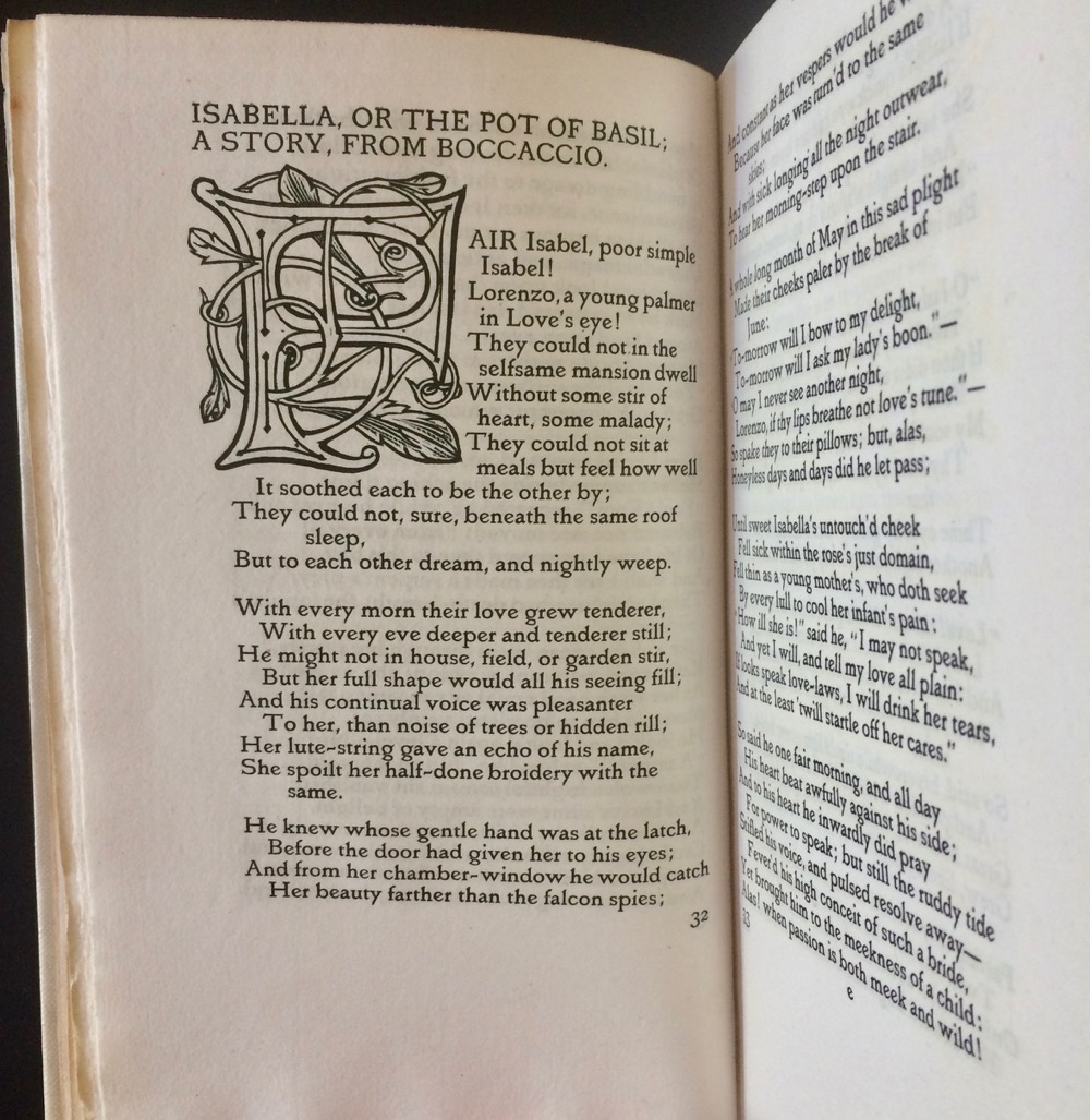 Charles Ricketts & Charles Shannon: 473. John Keats's "Pot of Basil"