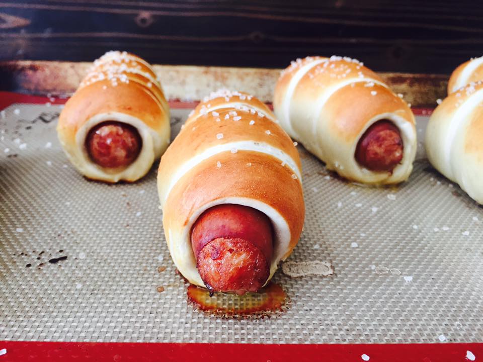 Pretzel Cheddar Dogs - Keat's Eats