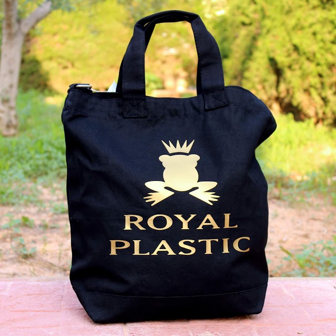 Royal Plastic Shopper Bag Black