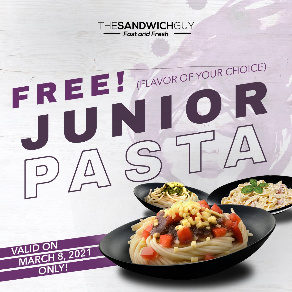 Manila Shopper: The Sandwich Guy FREE Pasta Promo