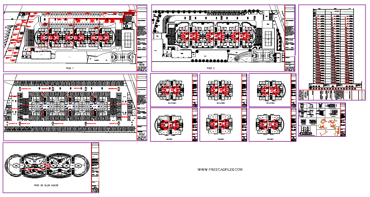 Gas Installation In An Apartment Tower, 12 Units Per Floor [DWG]
