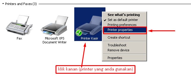 Setting Port Printer