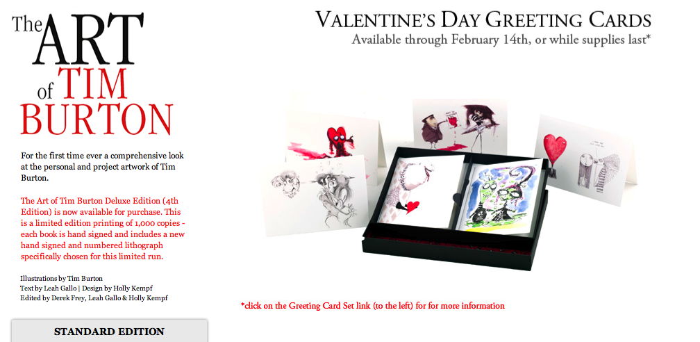 Grimlock Manor: Tim Burton Valentine's Day Cards
