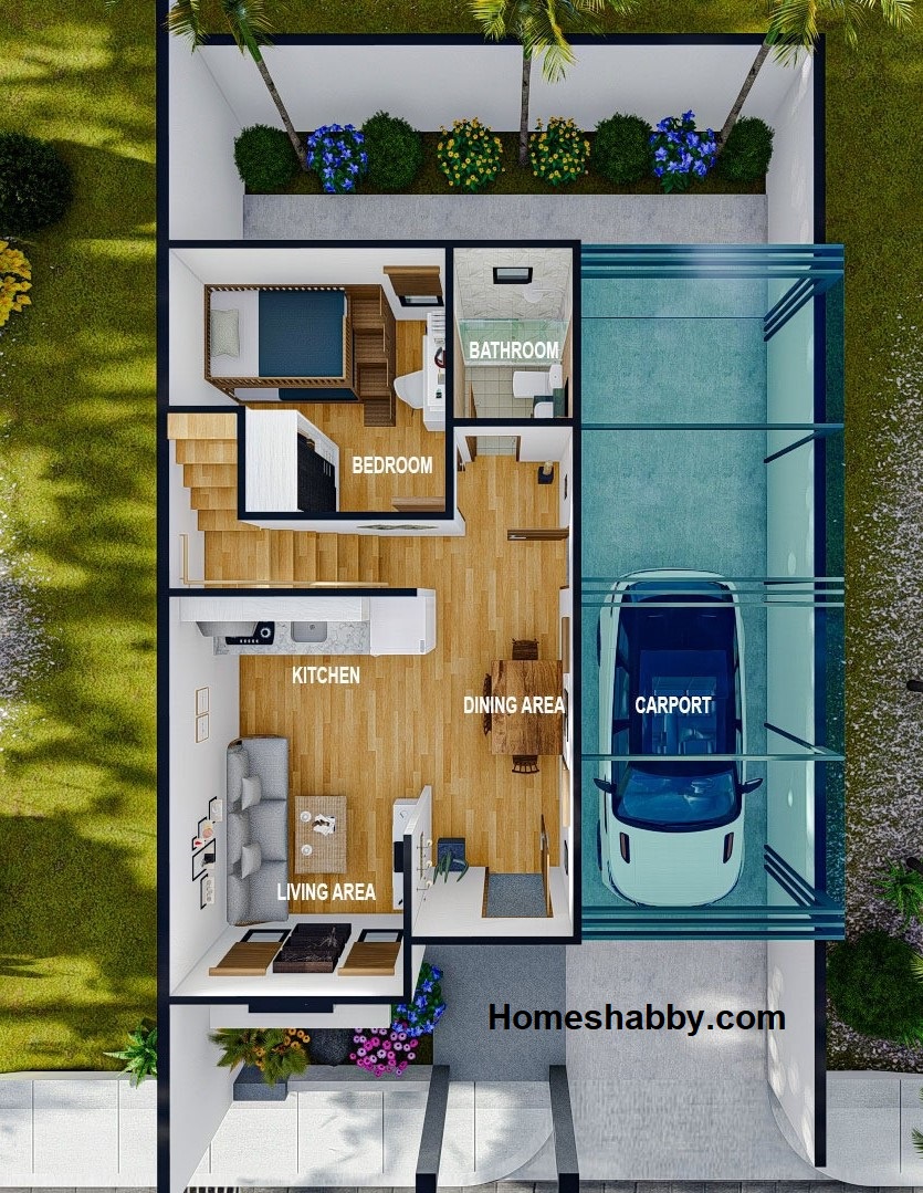 Desain Rumah Minimalis Ukuran 5x9 M, Kamar Mezzanine Membuat Ruangan ...