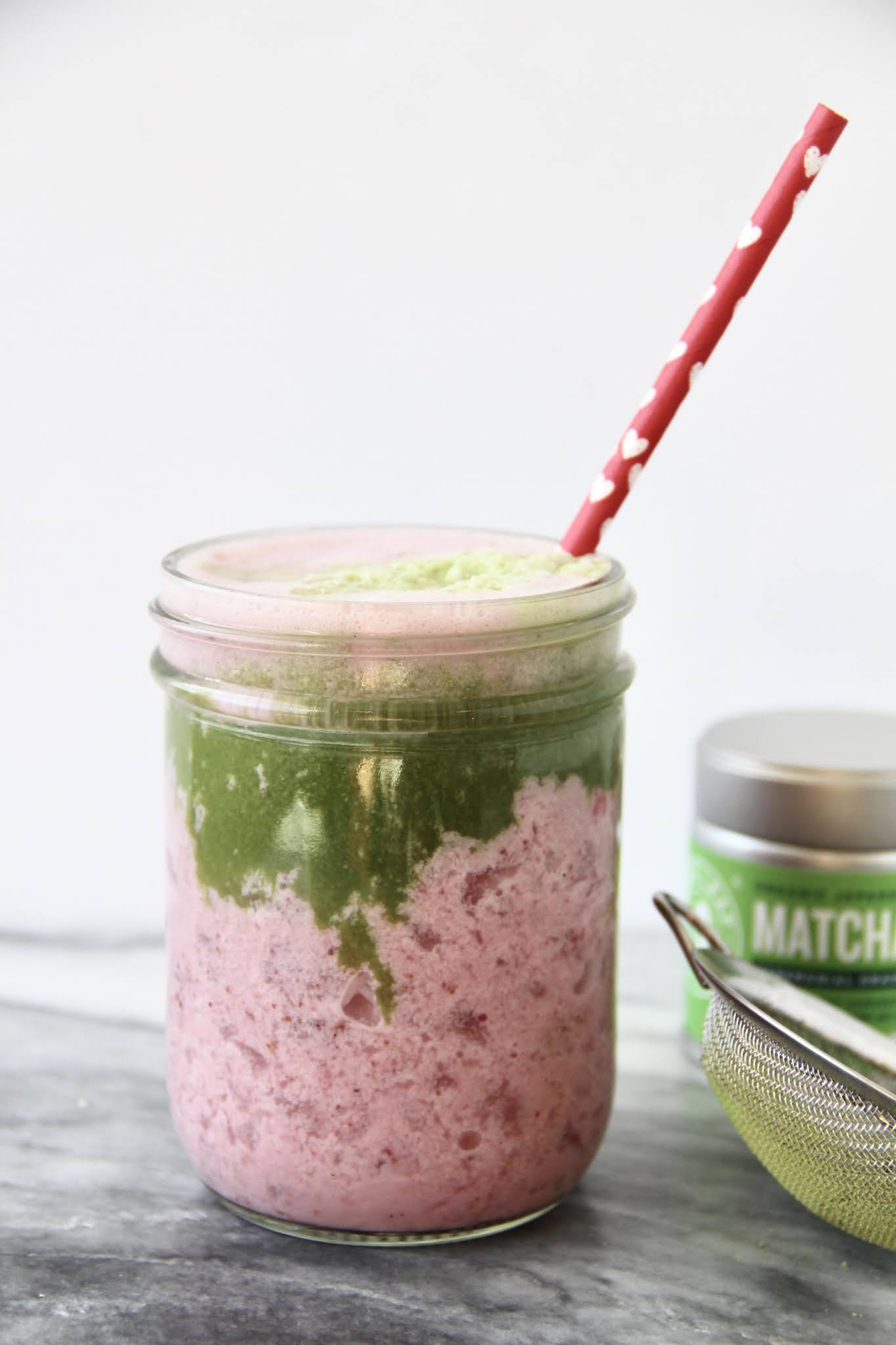 Joy Filled Table: Dairy Free Strawberry Milk Matcha