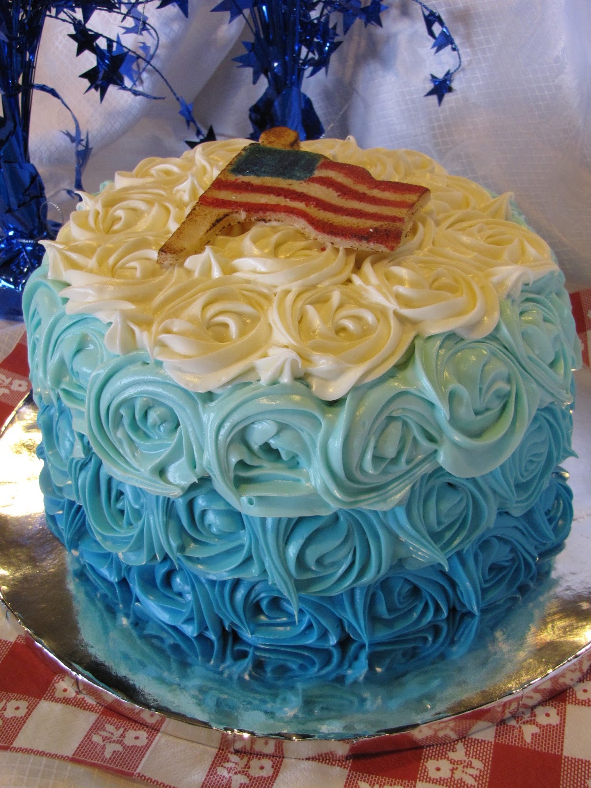 Celebrate My Whimsy: Patriotic Flag Cake