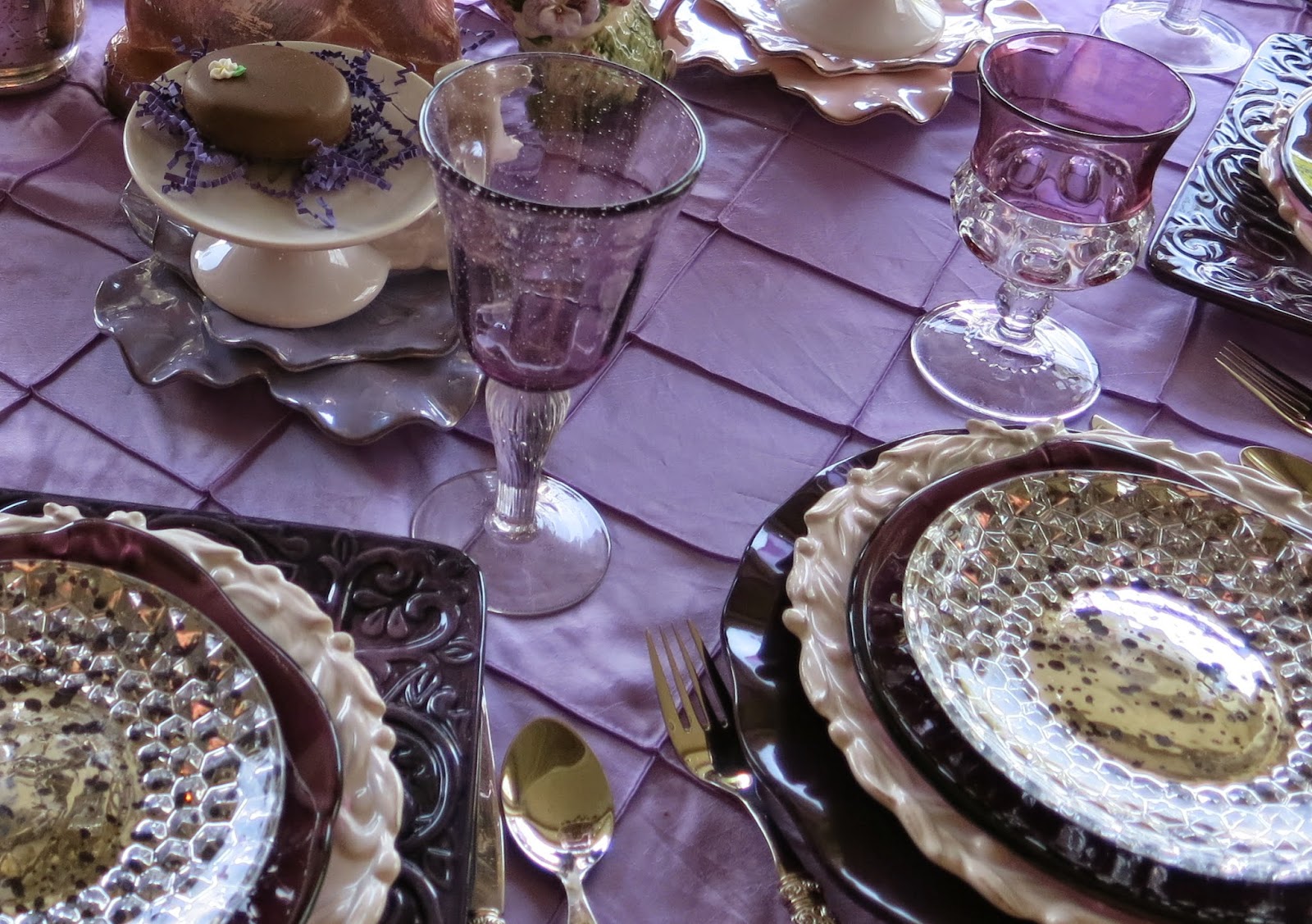 Easter Dinner Table Purple Chocolat Home