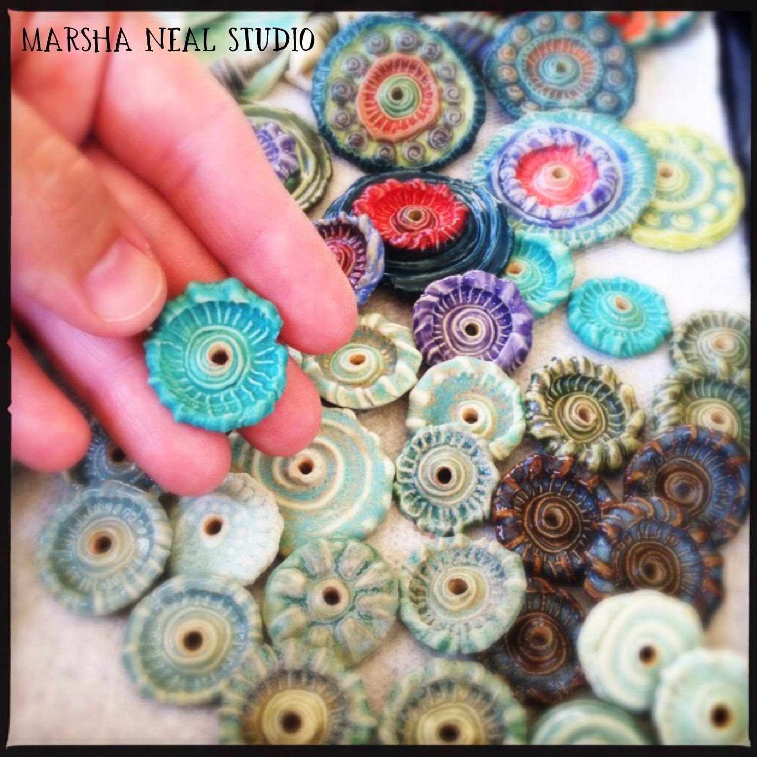 Love My Art Jewelry: Ceramic Flower Disc Beads and Organization