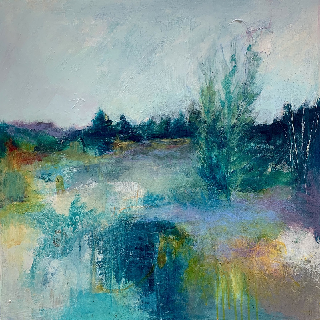 Liz Thoresen Art: Abstract Landscape, Contemporary Art, Trees “FOCUSED ...