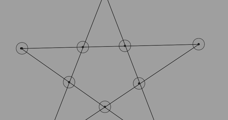 Line up ten buttons in five rows with four buttons in each row