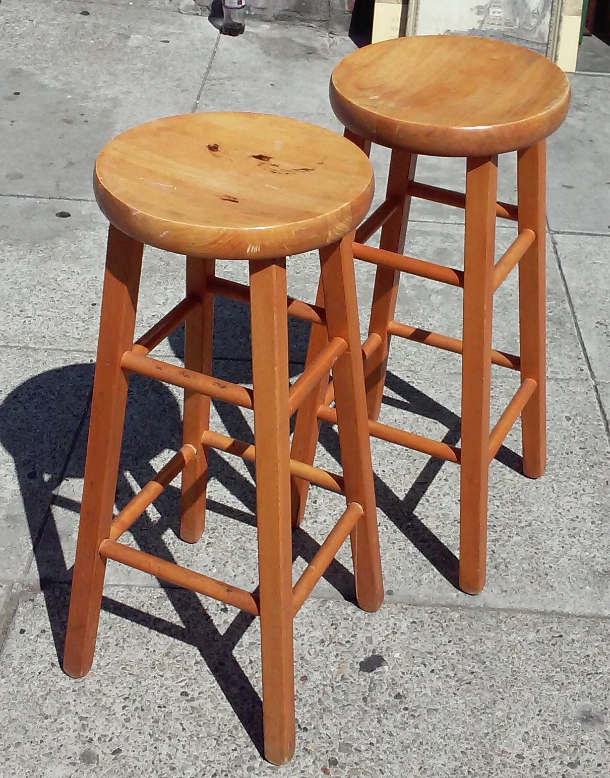 UHURU FURNITURE & COLLECTIBLES: SOLD #17839 Pair of 30" Simple Stools ...