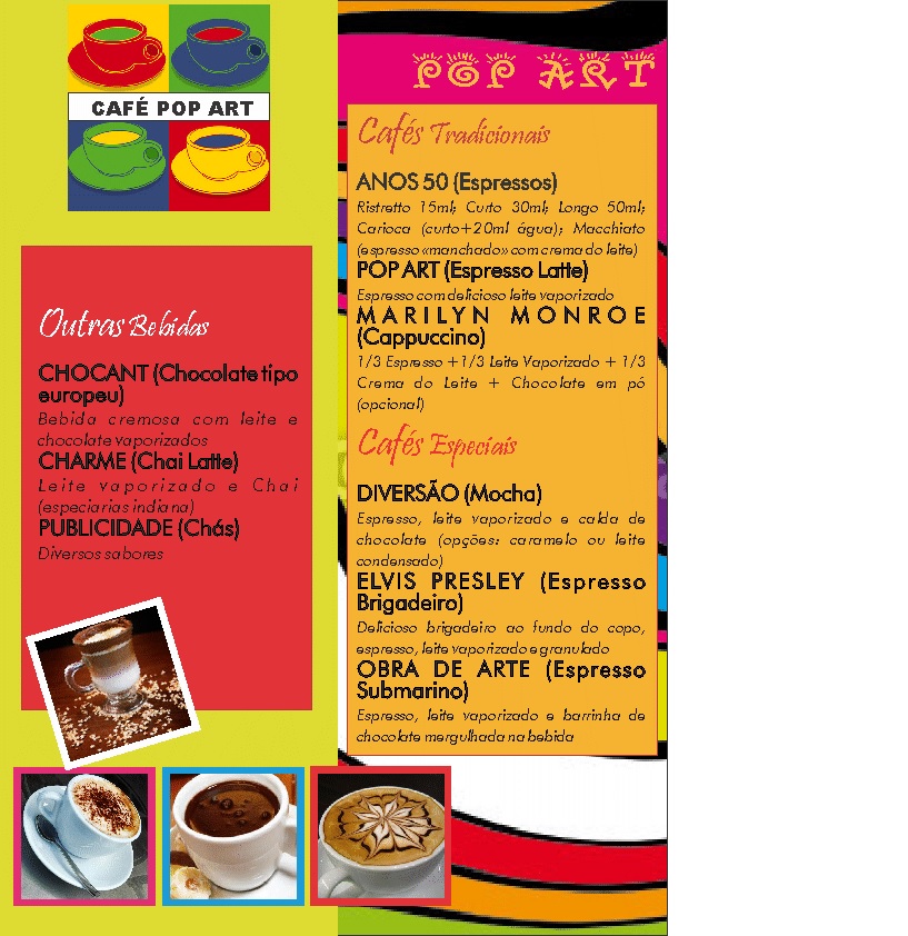 Coffeeville: Carta de Cafés