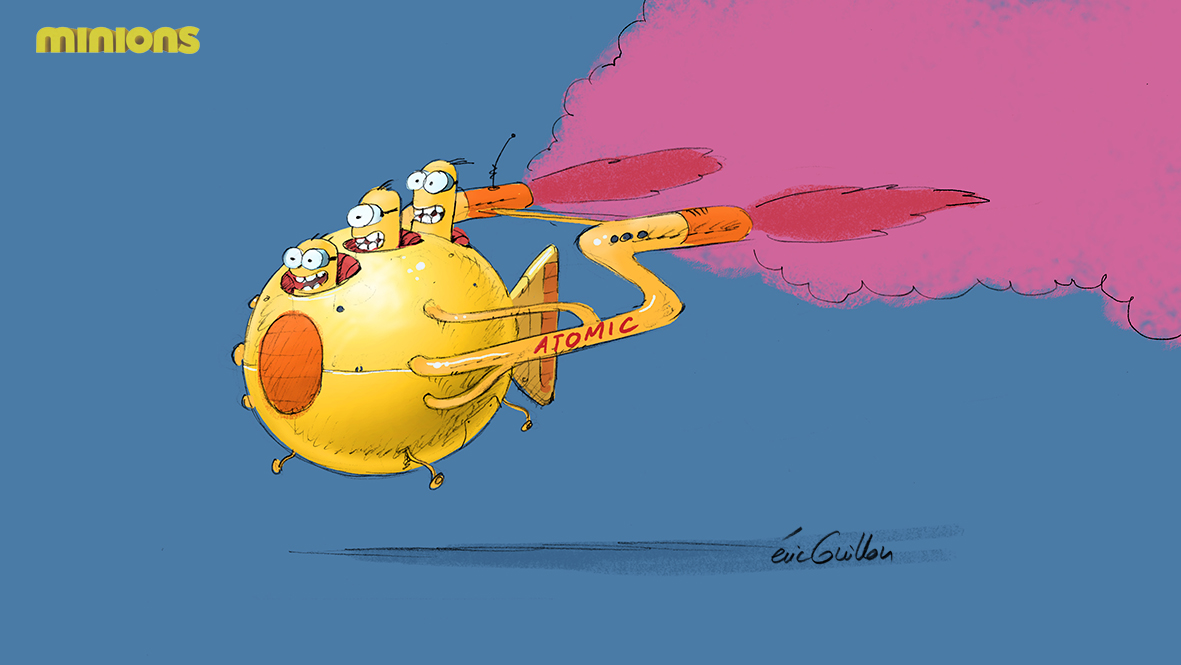 eric guillon: Minions's ship. Few early sketches...