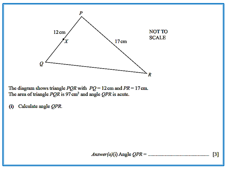 Area Of A Triangle Using Trigonometry Igcse At Mathematics Realm