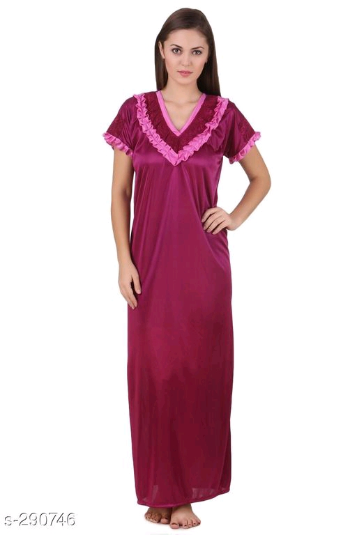 Net & Satin Nightdress: ₹320/- Free COD whatsapp+919199626046