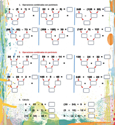 Sumas y restas combinadas