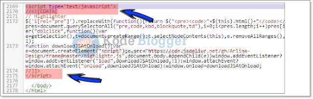 Cara Memasang JavaScript (Js) di Template Blogger - Kode Blogger