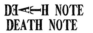 Anime y Notas : Obtén Fuentes (Font) inspiradas en Death Note