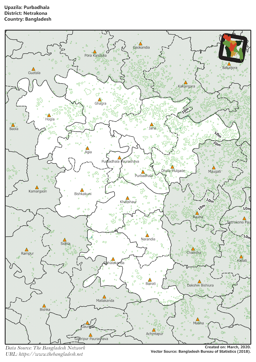 Mouza & Land Use Maps of Purbadhala Upazila, Netrokona, Bangladesh ...