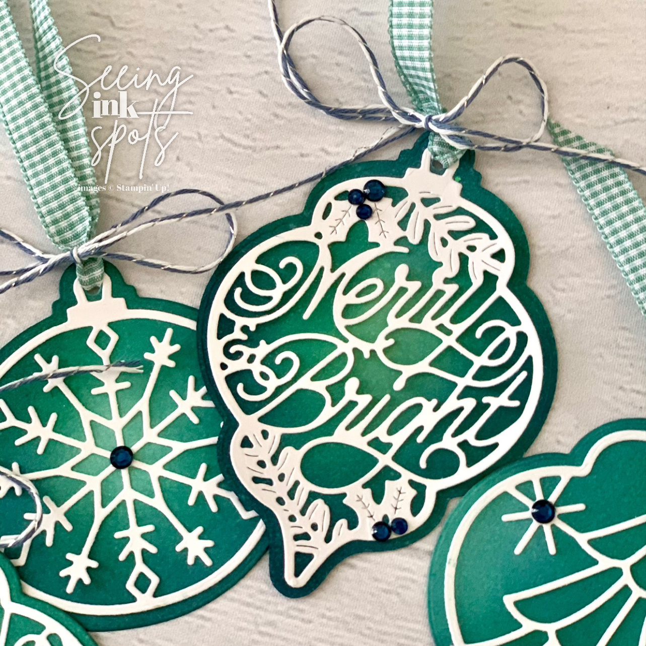 Seeing Ink Spots: Delicate Bauble Die Tags for #TGIF345