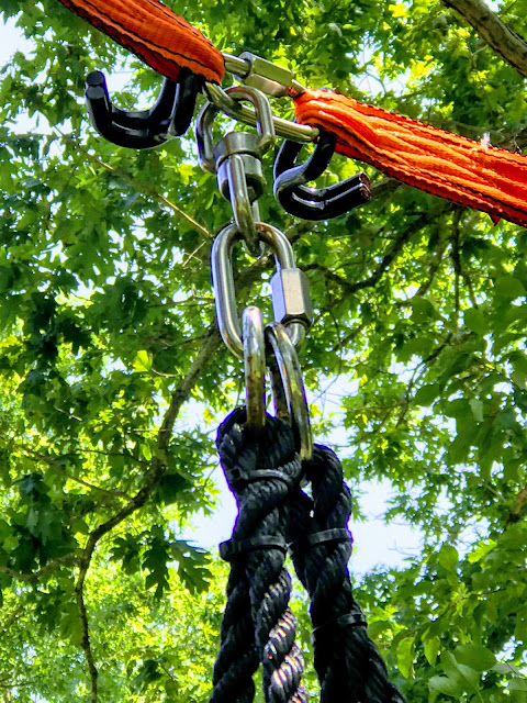 mommy bytes: How to Install a Swing Between Trees