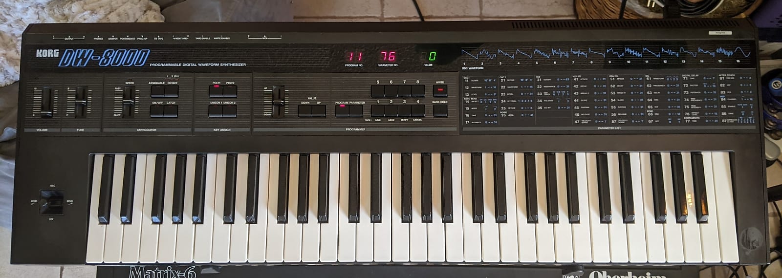 MATRIXSYNTH: Korg DW-8000 SN 009452 w/ Original DW-8000/EX-8000 Preload ...