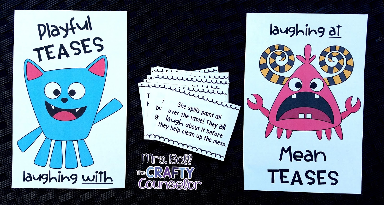 Playful Vs. Mean Teases (Tease Monster) - Mrs. Bell The Crafty Counselor