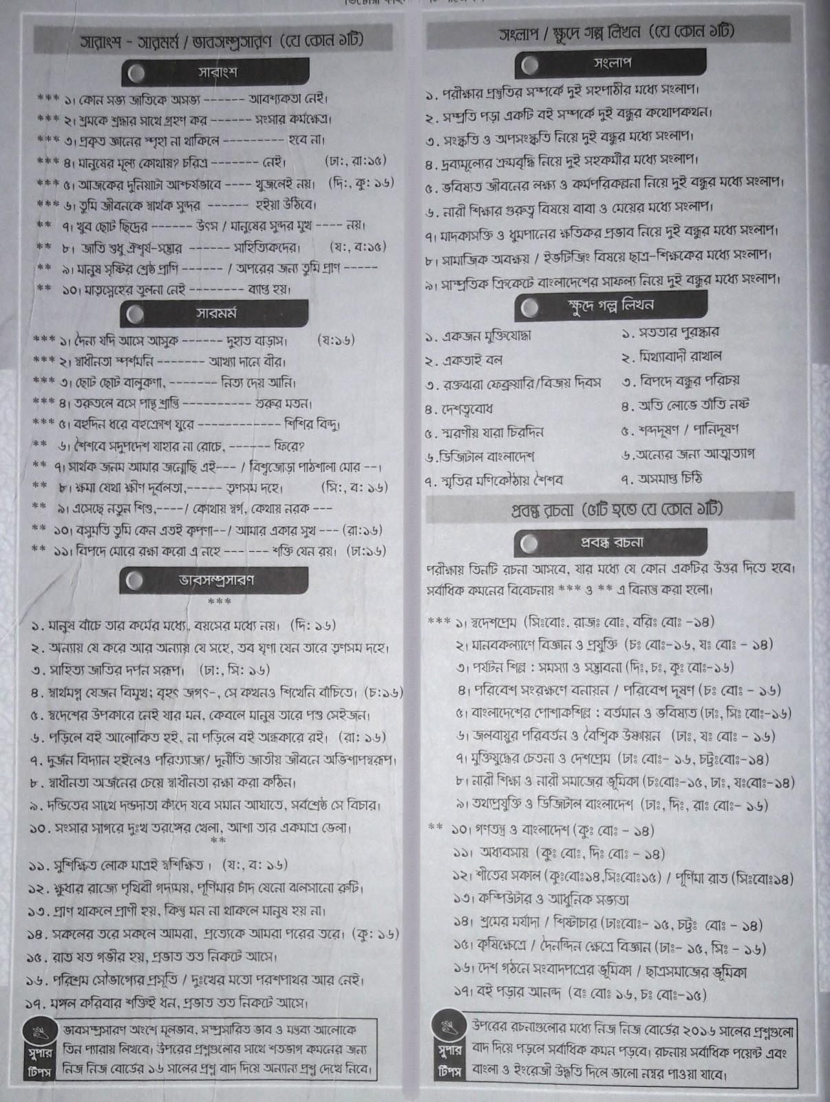 HSC Bangla 2nd Paper Suggestion Question 2019 100 Common hsc-bangla-2nd-paper-suggestion-question-2019-100-common